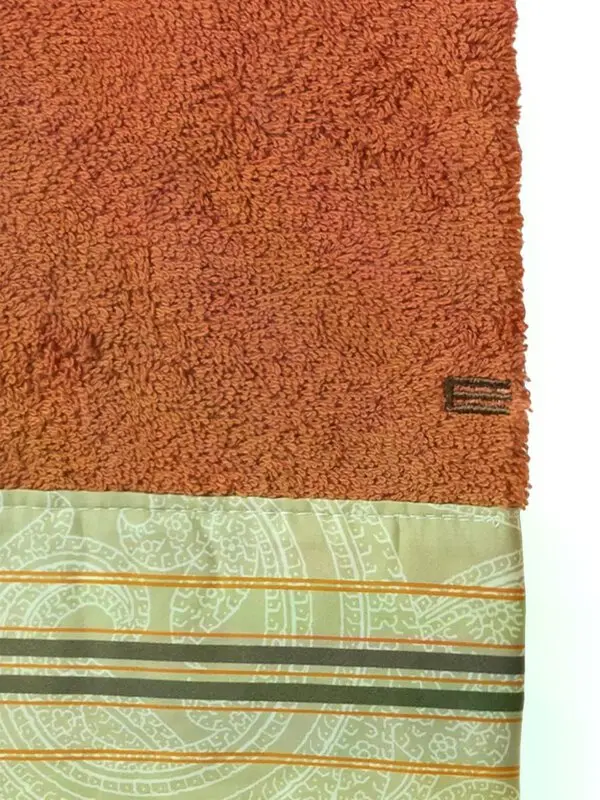 Etro Paisley-print Striped-border Towels Set - Orange