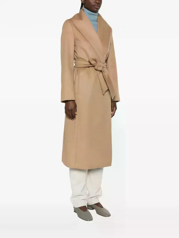 Max Mara Belted Shawl-collar Coat