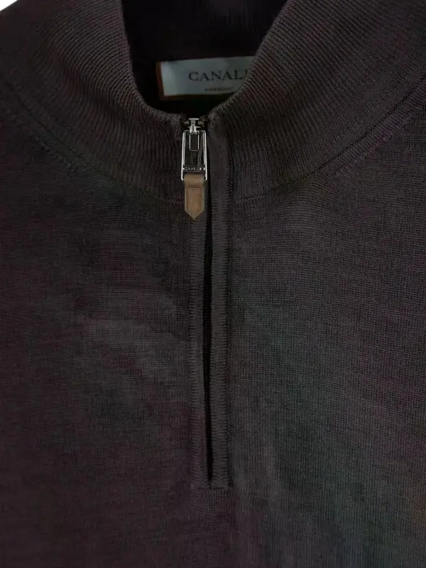 Canali Quarter-zip Knitted Sweater