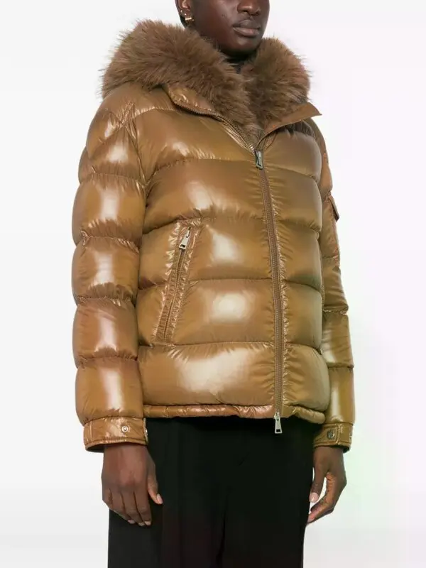 Moncler Fur-trim Quilted Jacket