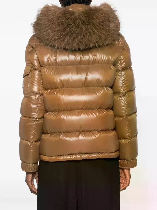 Moncler Fur-trim Quilted Jacket