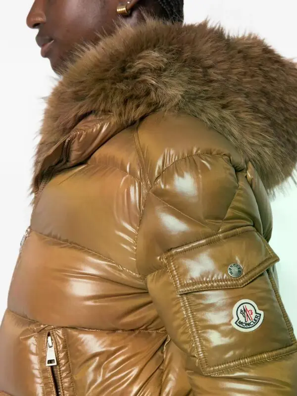 Moncler Fur-trim Quilted Jacket