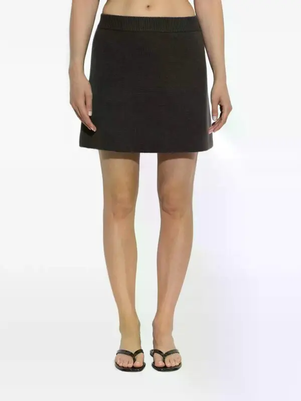 LISA YANG Clare Knitted Mini Skirt - Green