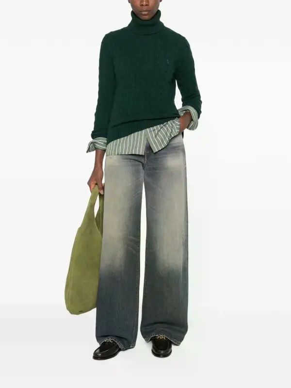 NINE:INTHE:MORNING Faded Wide-leg Jeans - Blue