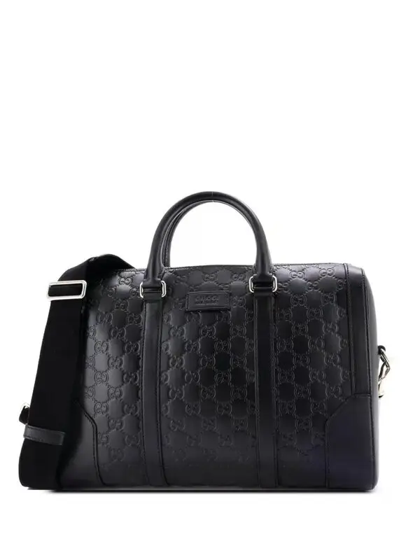 Gucci Embossed Leather Briefcase