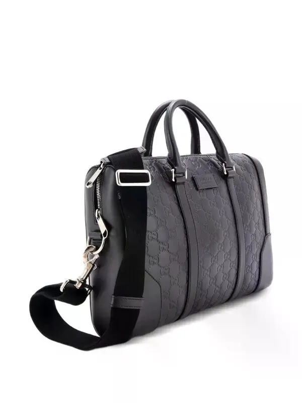 Gucci Embossed Leather Briefcase