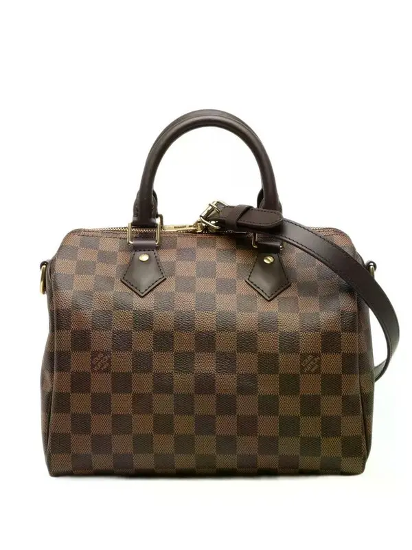 LOUIS VUITTON 2011-2026 Damier Ebene Speedy Bandouliere 25 Satchel - Brown