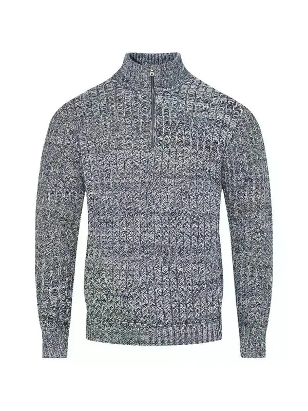 Orlebar Brown Lennard Crochet-knit Half-zip Sweater