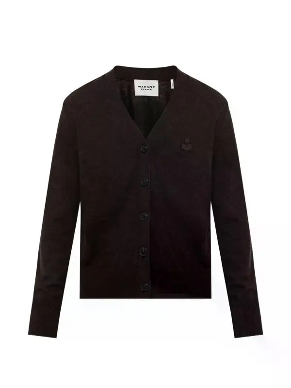 MARANT ETOILE Karina Logo-patch V-neck Cardigan - Brown