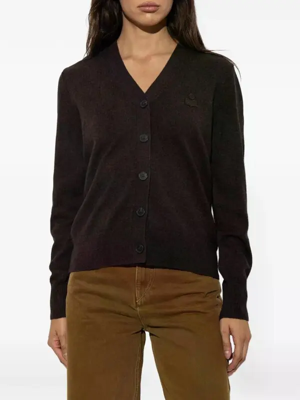 MARANT ETOILE Karina Logo-patch V-neck Cardigan
