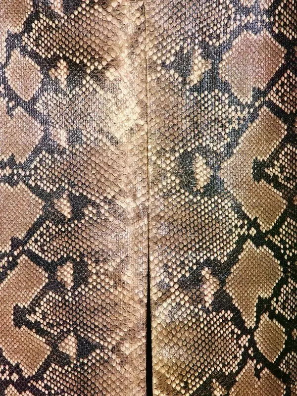ERMANNO FIRENZE Snakeskin-effect Rear-slit Midi Skirt