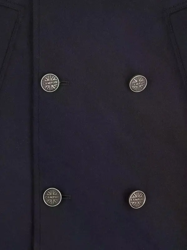 CAMPLIN Double-breasted Logo-button Coat