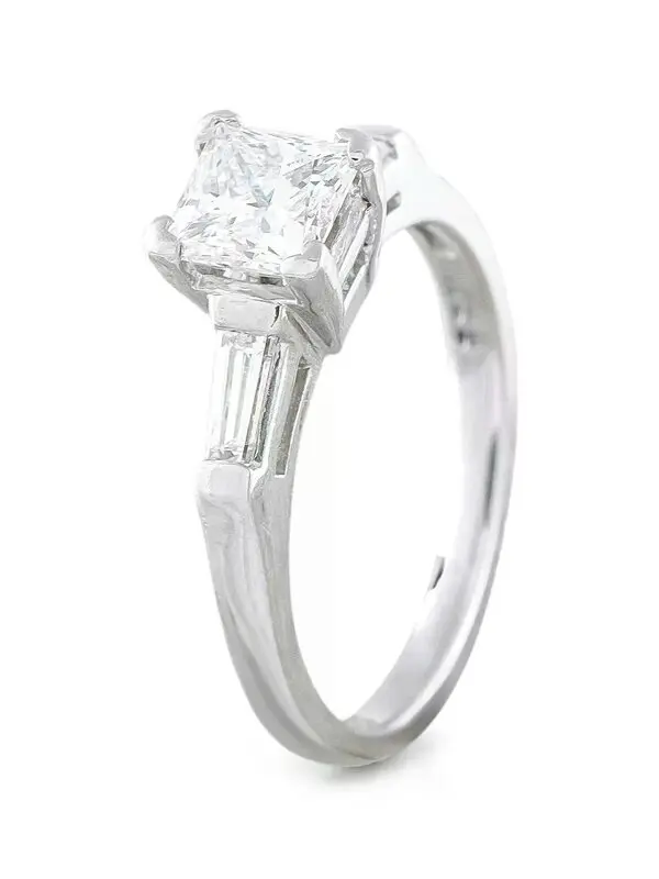 LB EXCLUSIVE Platinum Embellished Diamond Ring - Silver