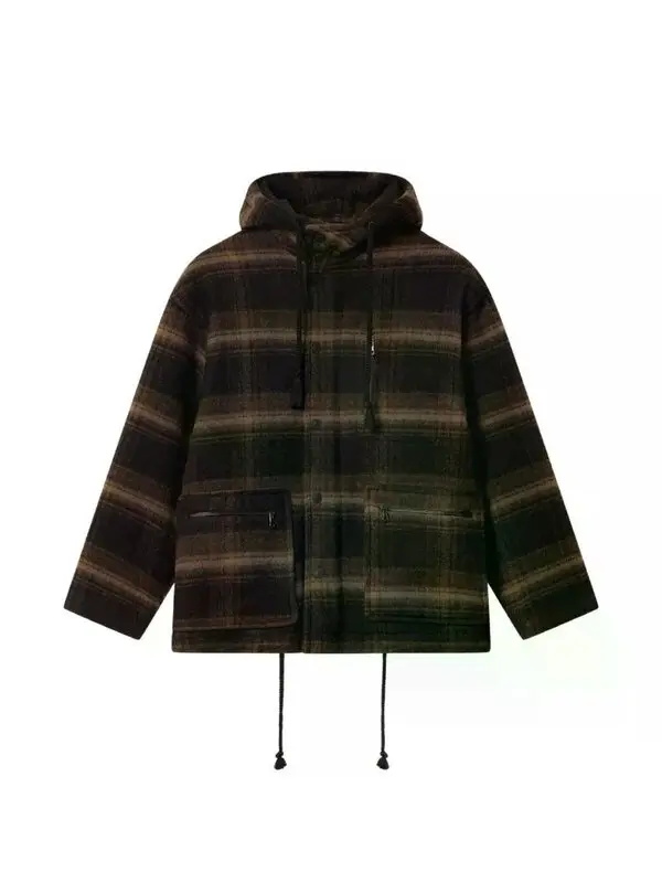 MARANT Isabel Kiril Hooded Check Jacket - Black