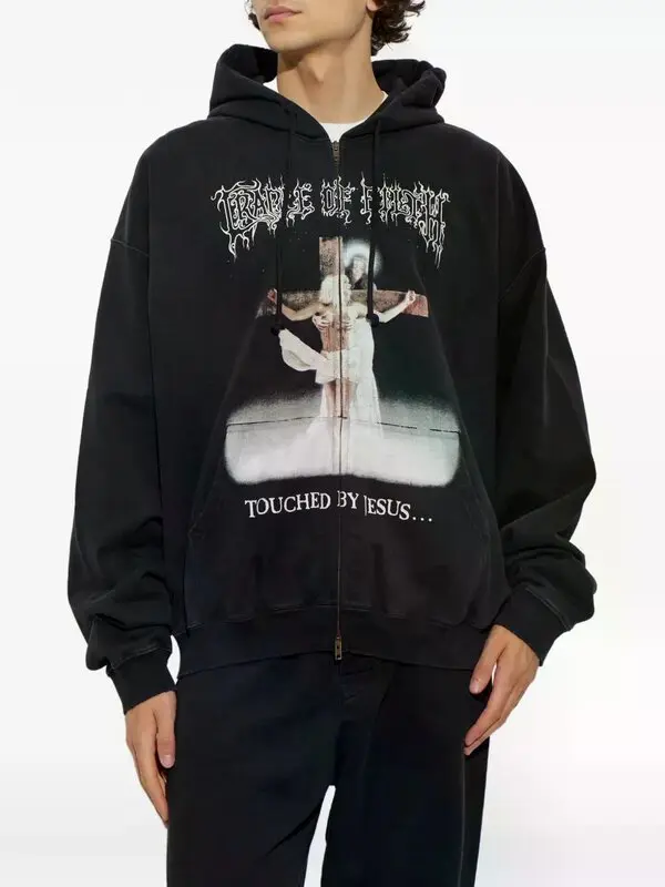 Vetements Graphic-print Zip-up Hoodie