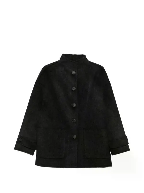 THE DYNAMIS STUDIO High-neck Patch-pocket Coat - Red
