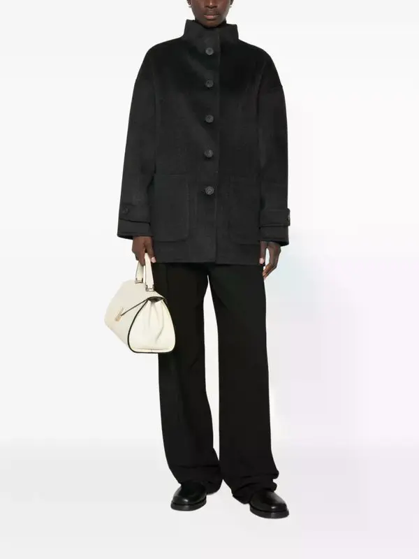 THE DYNAMIS STUDIO High-neck Patch-pocket Coat