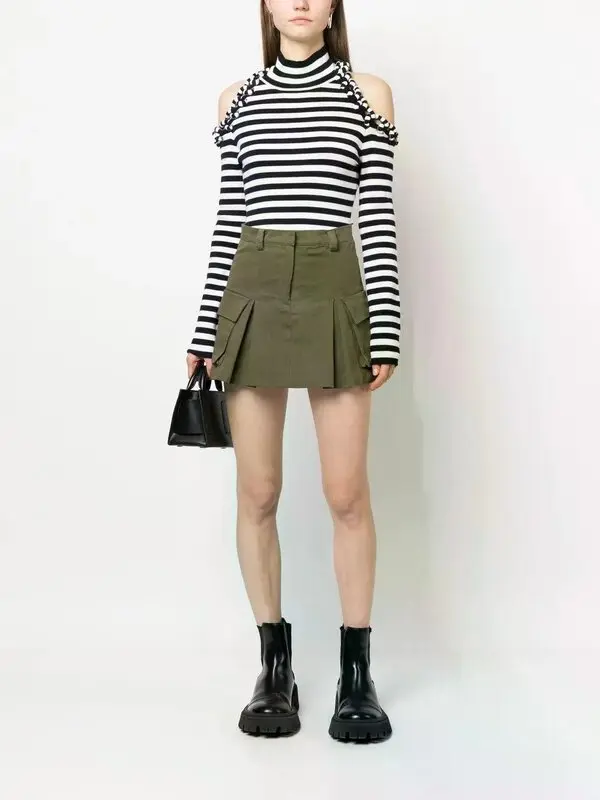 Monse Cold-shoulder Striped Jumper