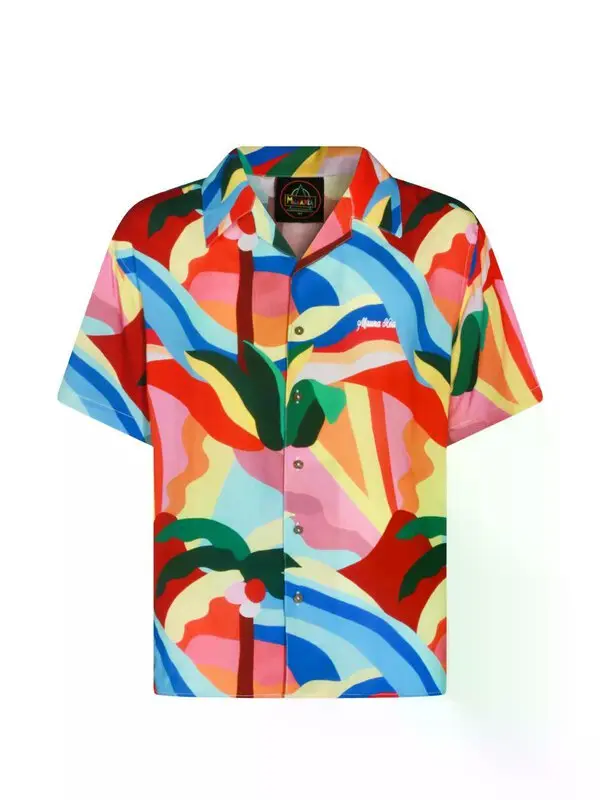 MAUNA KEA Abstract-print Short-sleeve Shirt