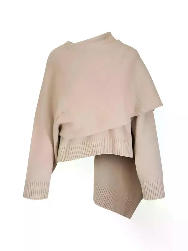 Altuzarra Palmer Asymmetric Draped Sweater - Neutrals