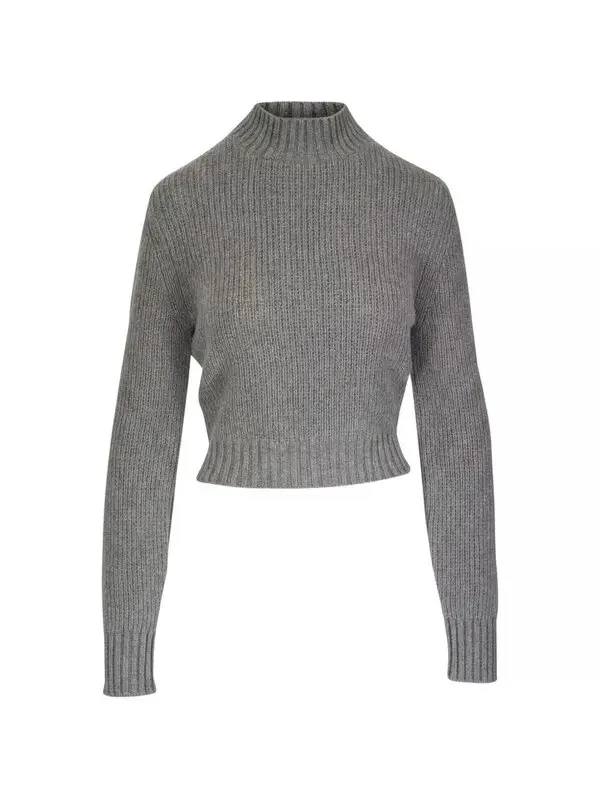 Le Kasha Ribbed Knit Cropped Sweater