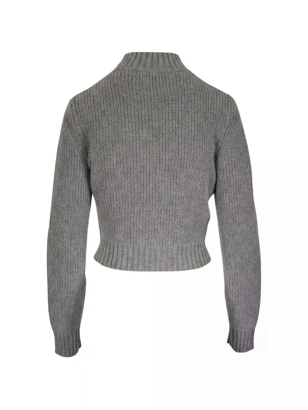 Le Kasha Ribbed Knit Cropped Sweater