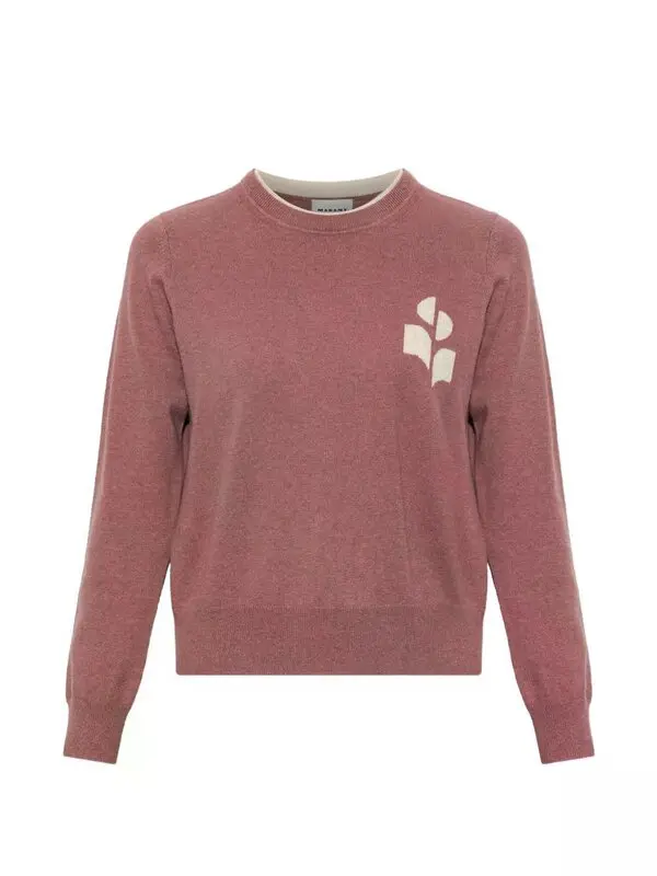 MARANT ETOILE Lanta Logo-intarsia Sweater - Pink