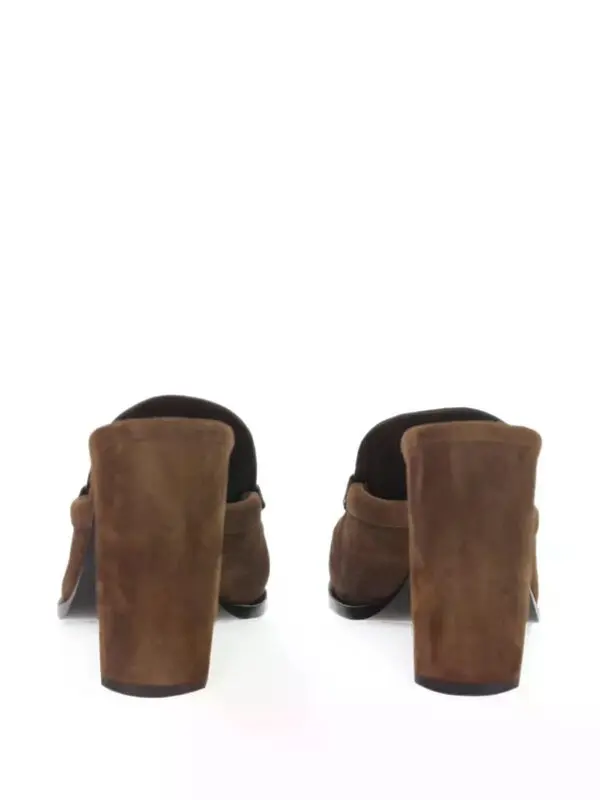 Saint Laurent Le Loafer Mules In Suede