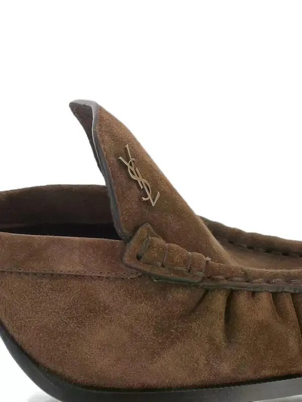 Saint Laurent Le Loafer Mules In Suede