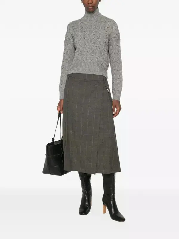 Max Mara Cable-knit High-neck Sweater