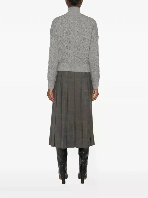 Max Mara Cable-knit High-neck Sweater