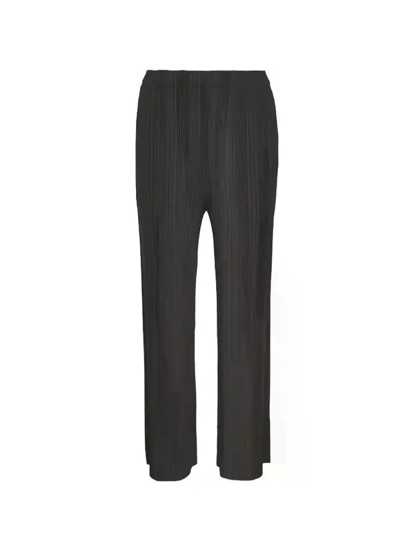 Issey Miyake Pleated Straight-leg Trousers - Black