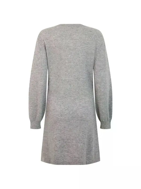 LISA YANG Knitted Long Sleeve Mini Dress - Grey