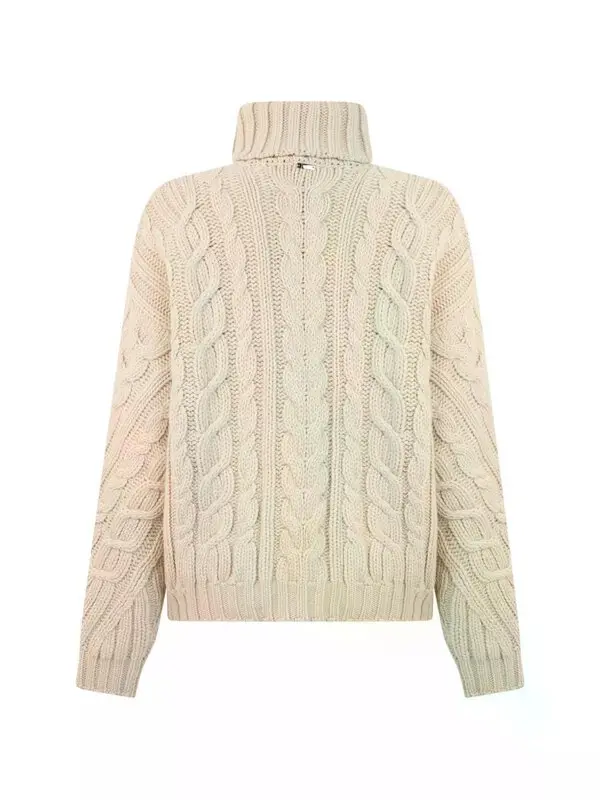 Herno Cable-knit Roll-neck Sweater