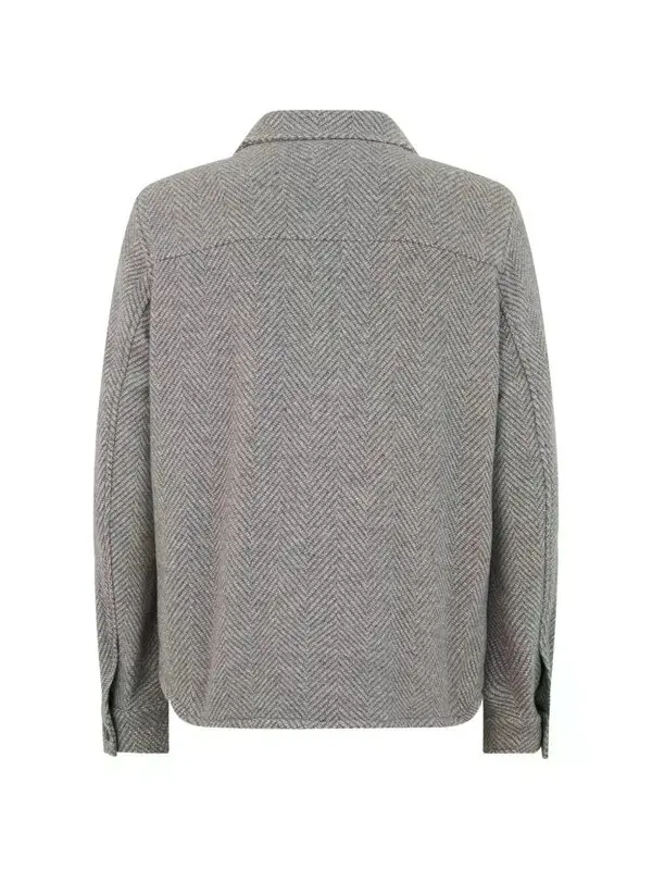 Herno Herringbone-knit Shirt Jacket