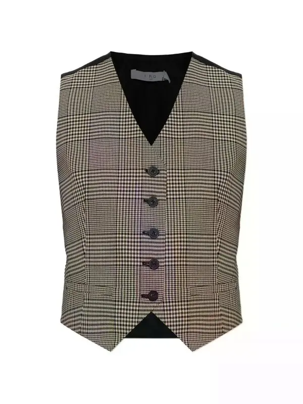 IRO PARIS Checked Waistcoat - Neutrals
