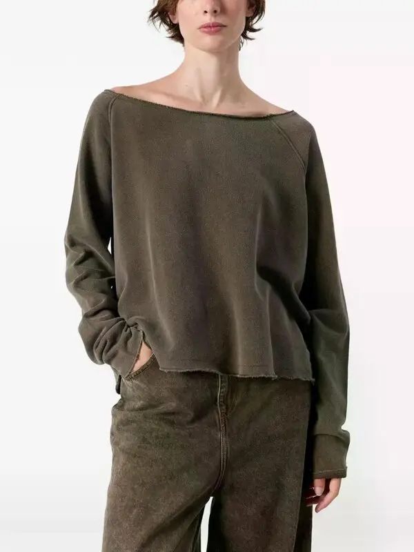 American Vintage Vibtown Boat-neck Sweatshirt - Brown