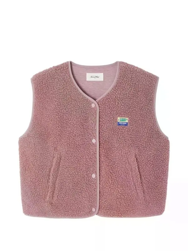 American Vintage Shearling-effect Gilet - Pink