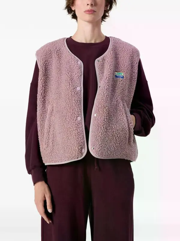 American Vintage Shearling-effect Gilet - Pink
