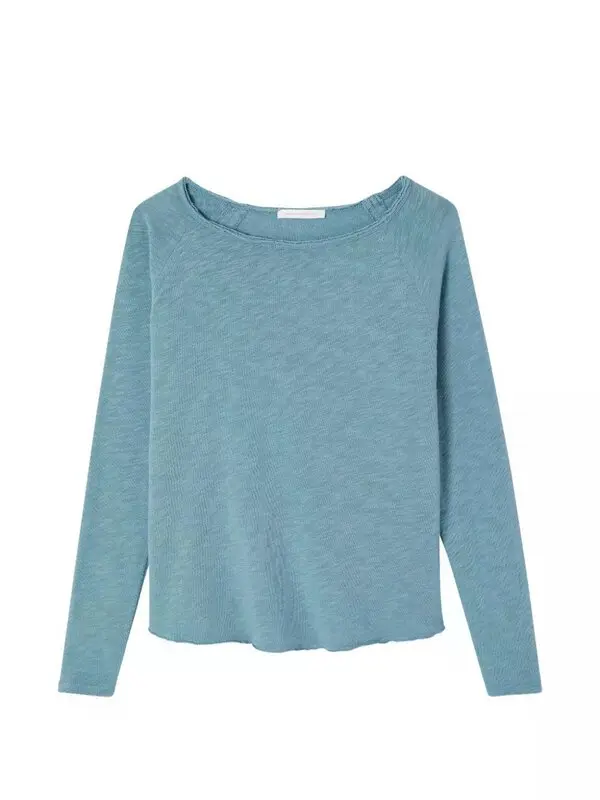American Vintage Sonoma Boat-neck Long-sleeved T-shirt - Blue