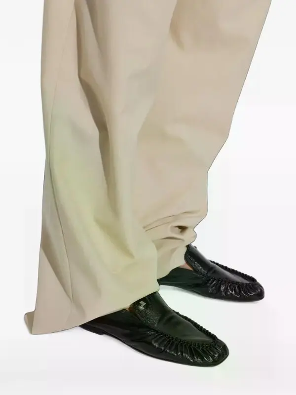 ALOHAS Gabe Ruched Leather Loafers