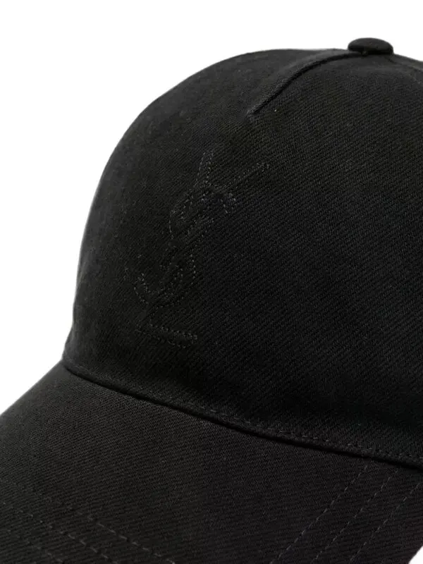 Saint Laurent Cassandre Embroidered Baseball Cap