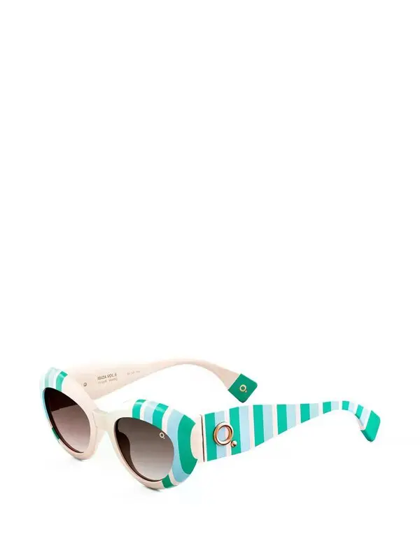 ETNIA BARCELONA Ibiza 13 Striped Cat-eye Sunglasses - Neutrals