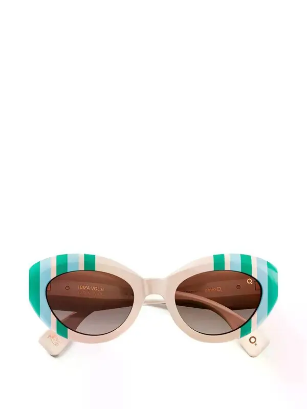 ETNIA BARCELONA Ibiza 13 Striped Cat-eye Sunglasses - Neutrals