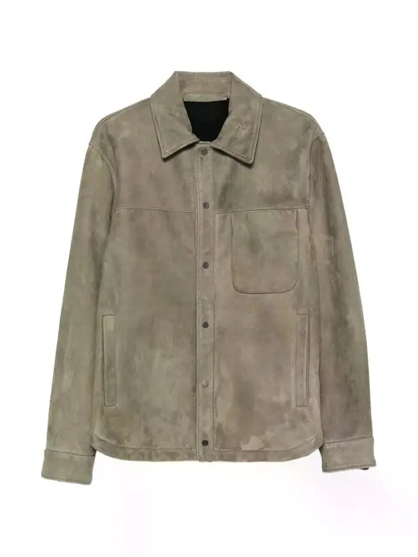 SALVATORE SANTORO Suede Press-stud Jacket