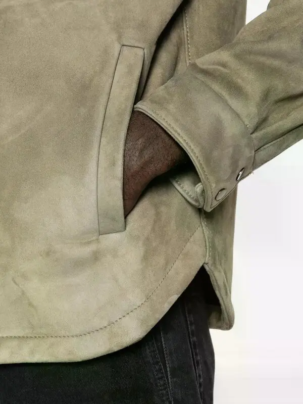 SALVATORE SANTORO Suede Press-stud Jacket