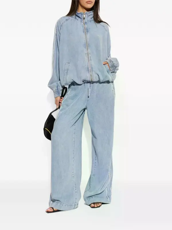 GESTUZ Denim Jacket With Side Stripe Detail