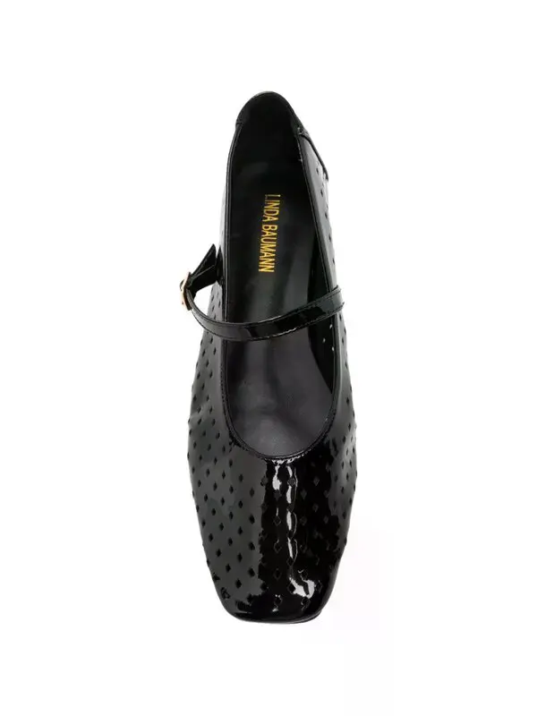 LINDA BAUMANN Perforated Mary Jane Flats