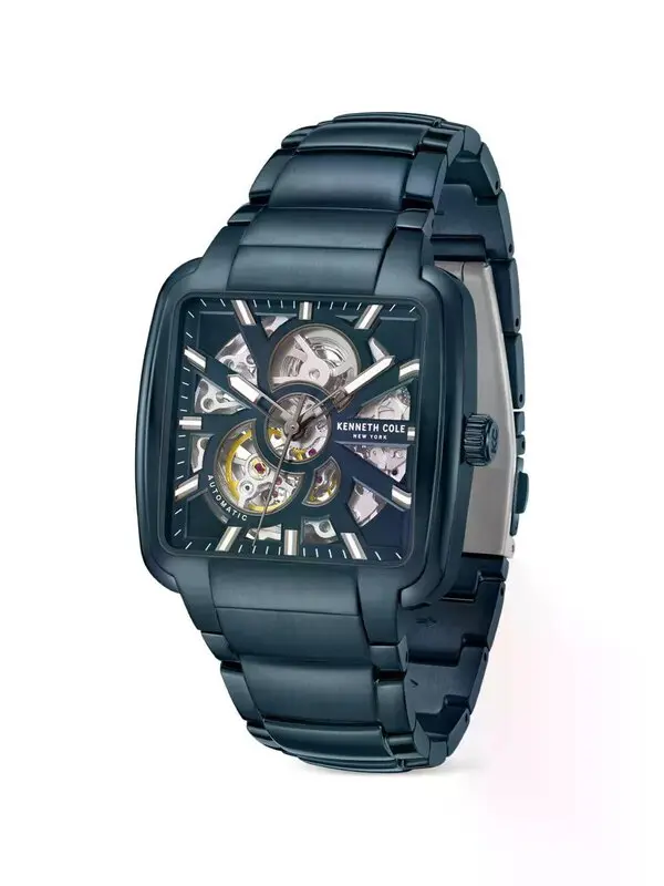 KENNETH COLE Skeleton-dial Square-face 40mm Watch