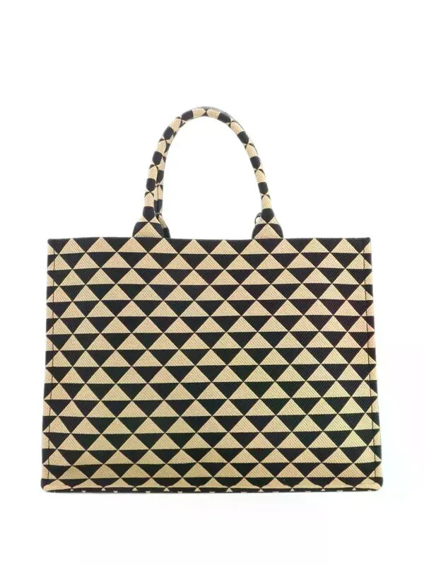 Prada Symbole Shopper Jacquard Large Tote Bag